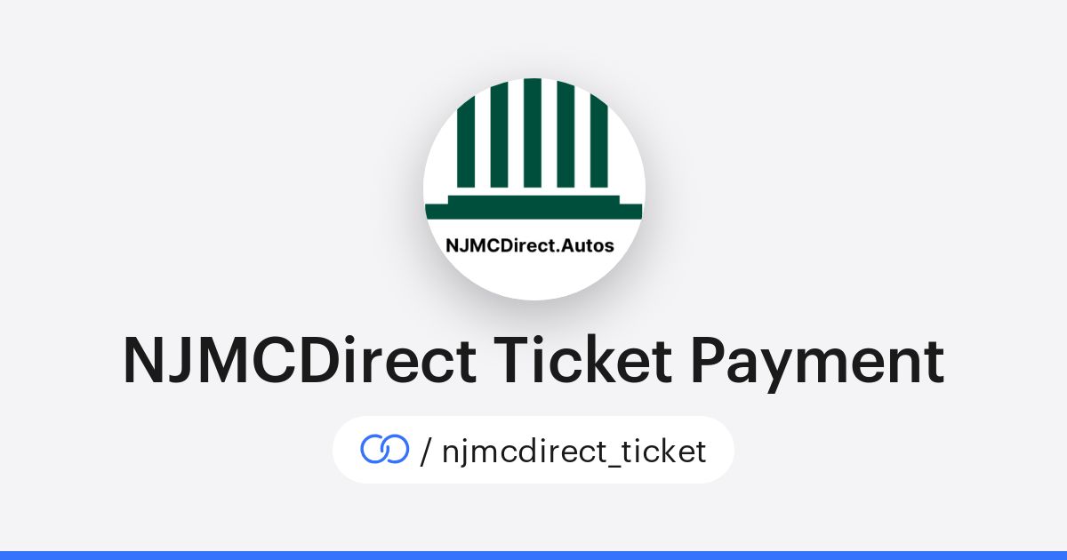 NJMCDirect Ticket Payment (/njmcdirect_ticket) · solo.to