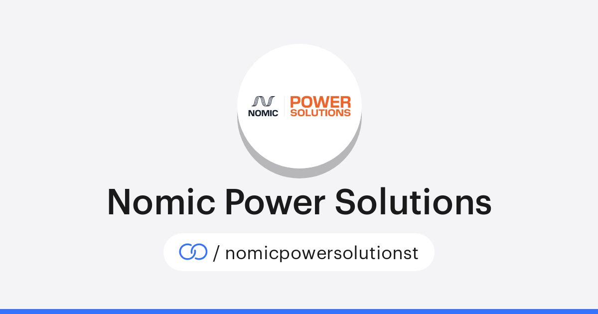 Nomic Power Solutions (/nomicpowersolutionst) · solo.to