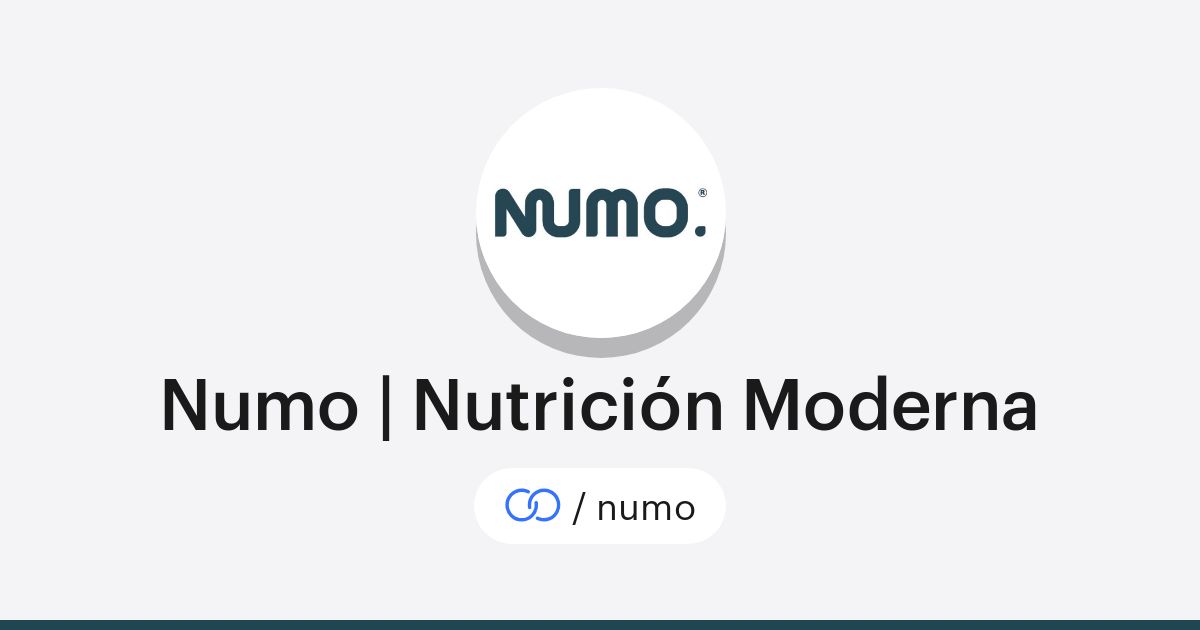 Numo | Nutrición Moderna (/numo) · solo.to