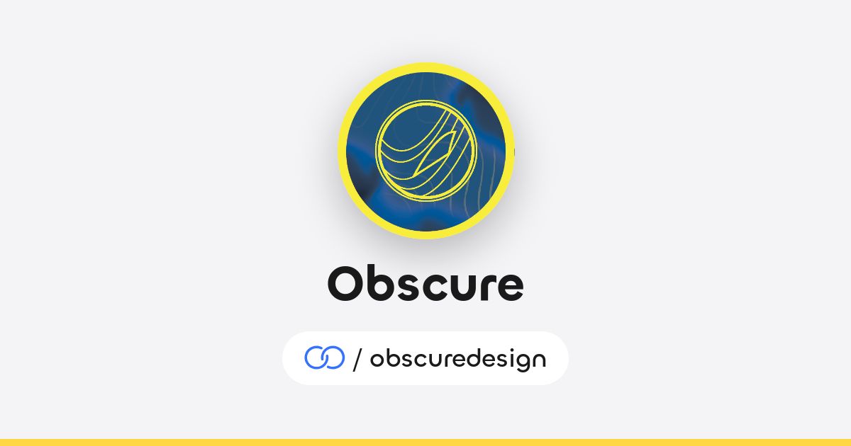 Obscure (/obscuredesign) · solo.to