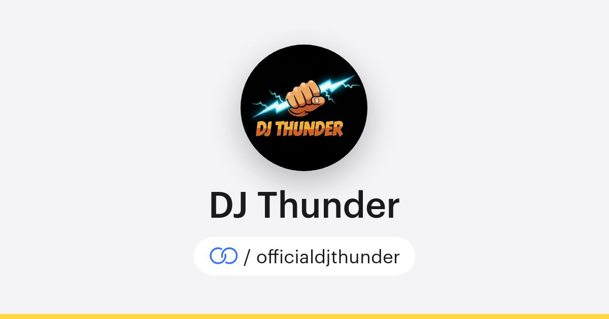 DJ Thunder (/officialdjthunder) · solo.to