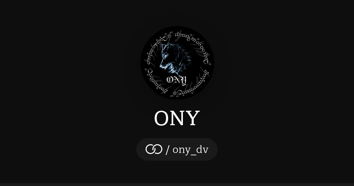 ONY (/ony_dv) · solo.to