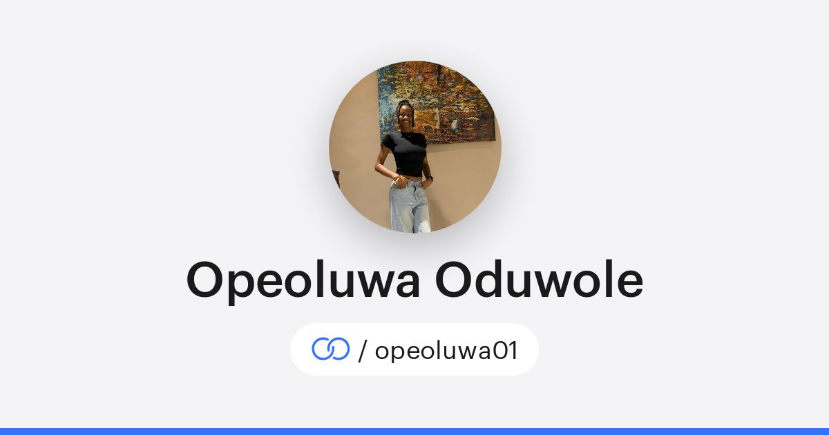 Opeoluwa Oduwole (/opeoluwa01) · solo.to