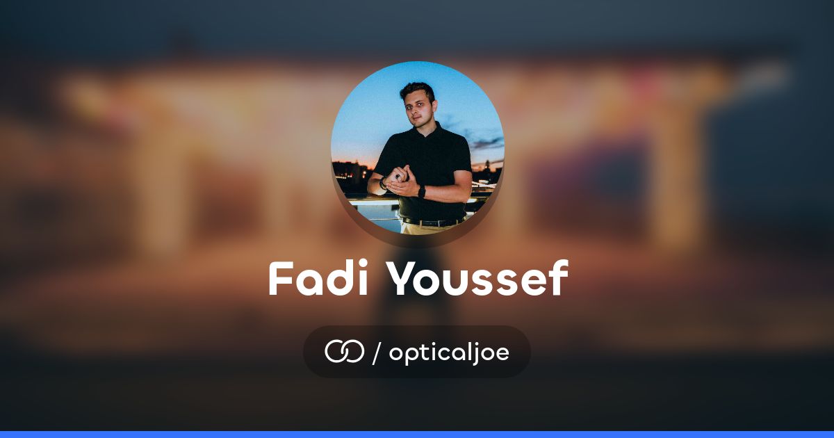 Fadi Youssef (/opticaljoe) · solo.to