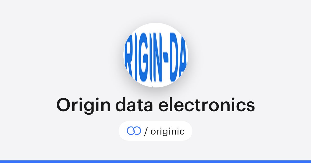 Origin data electronics (/originic) · solo.to