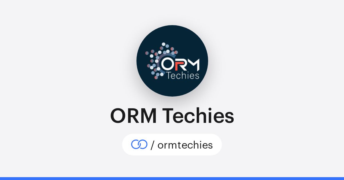 ORM Techies (/ormtechies) · solo.to