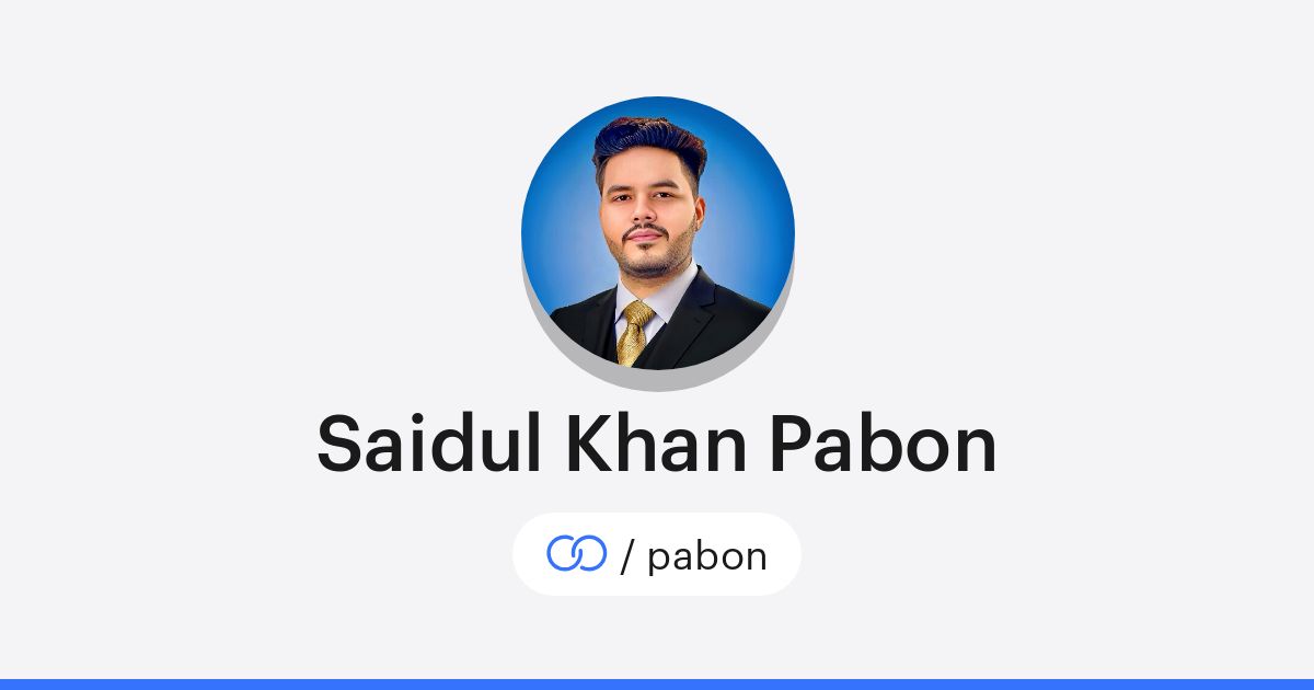 Saidul Khan Pabon (/pabon) · solo.to