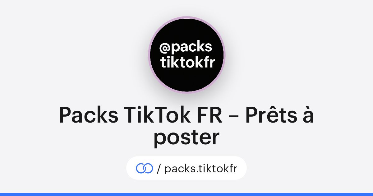 Packs TikTok FR – Prêts à poster (/packs.tiktokfr) · solo.to