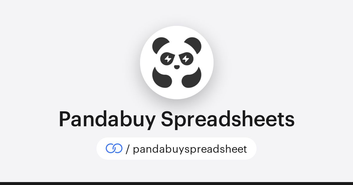 Pandabuy Spreadsheets (/pandabuyspreadsheet) · solo.to