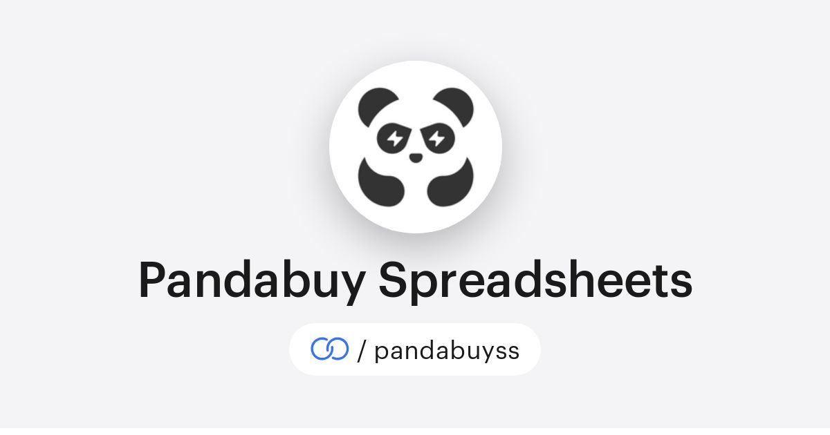 Pandabuy Spreadsheets (/pandabuyss) · solo.to