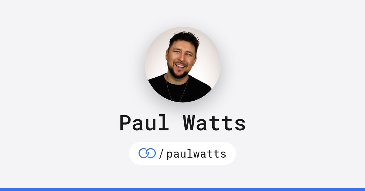 Paul Watts (/paulwatts) · solo.to