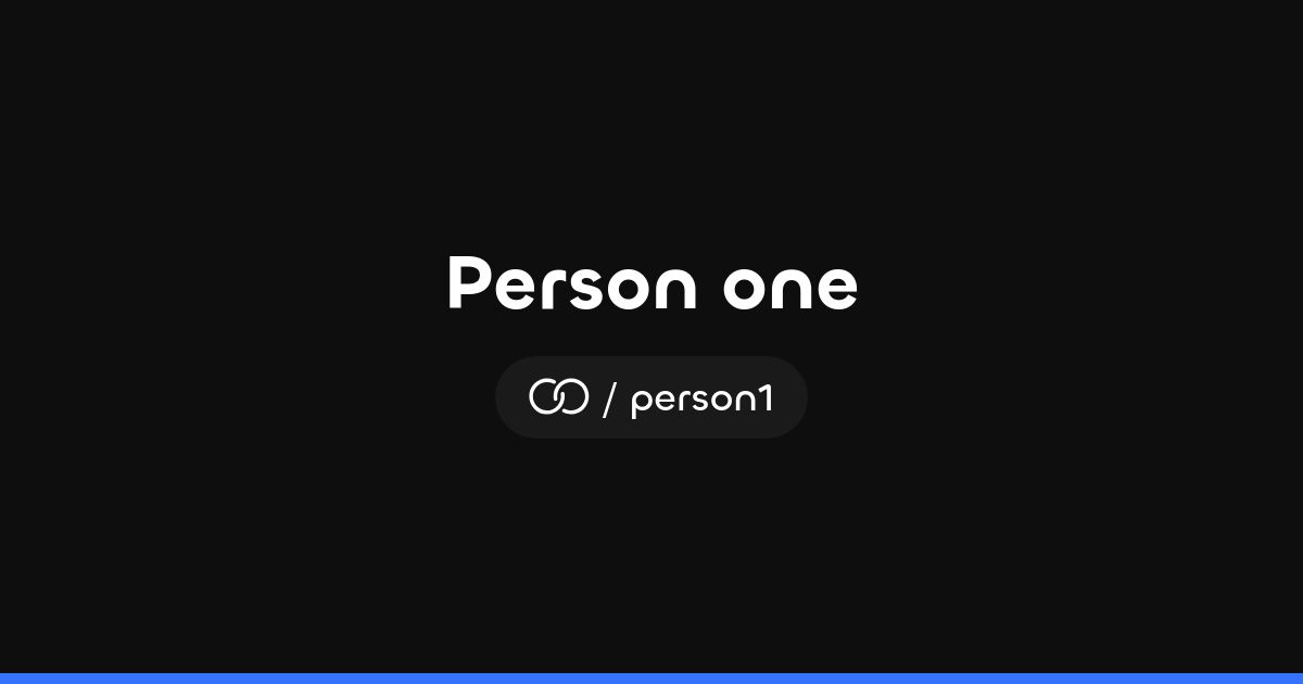 Person one (/person1) · solo.to