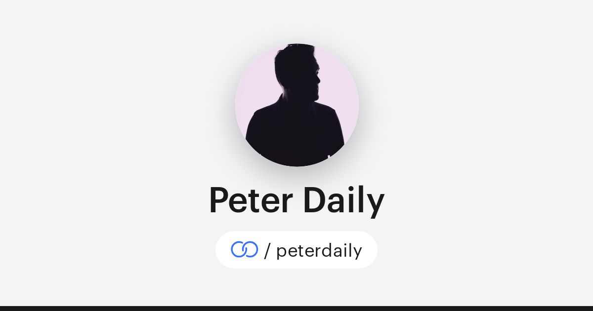 Peter Daily (/peterdaily) · solo.to