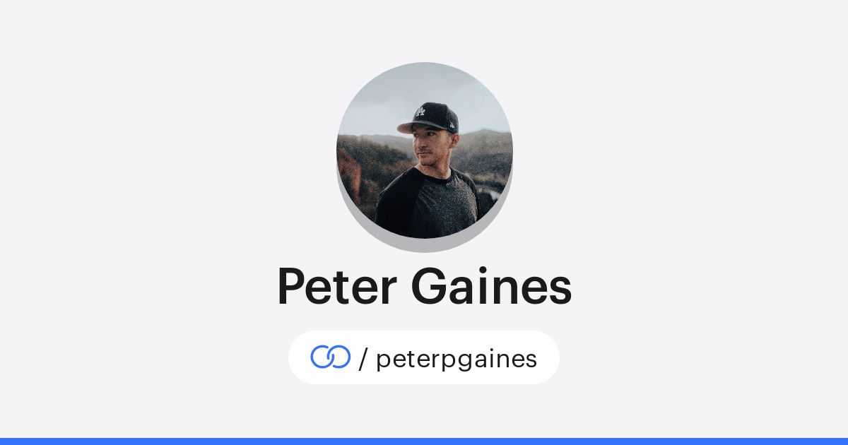 Peter Gaines (/peterpgaines) · solo.to