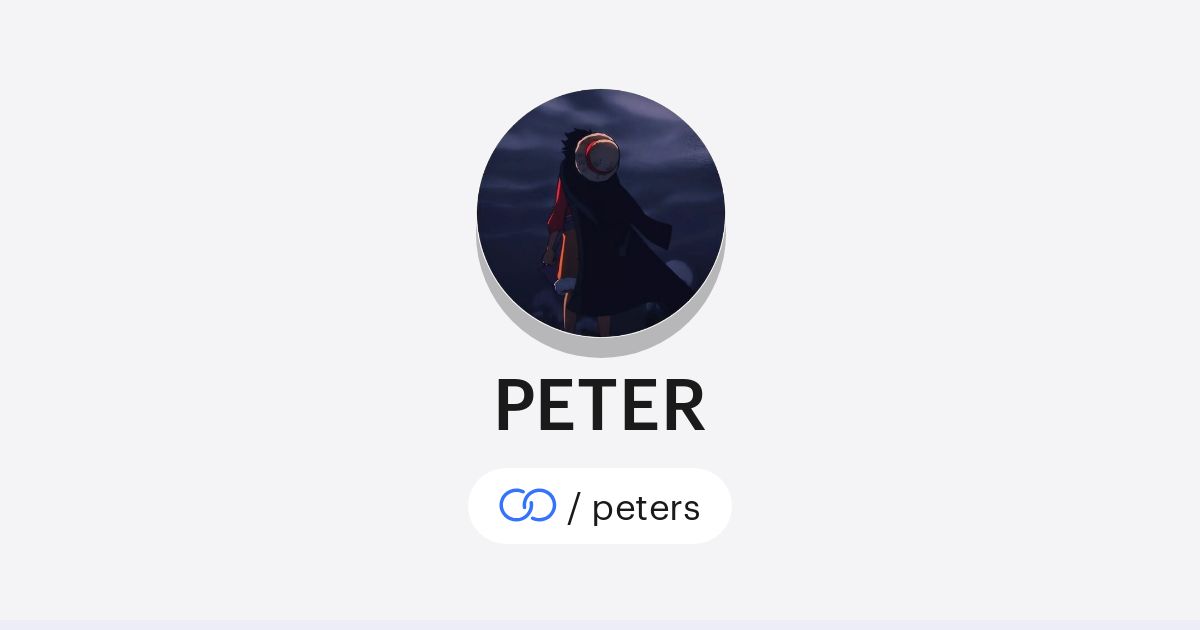 PETER (/peters) · solo.to