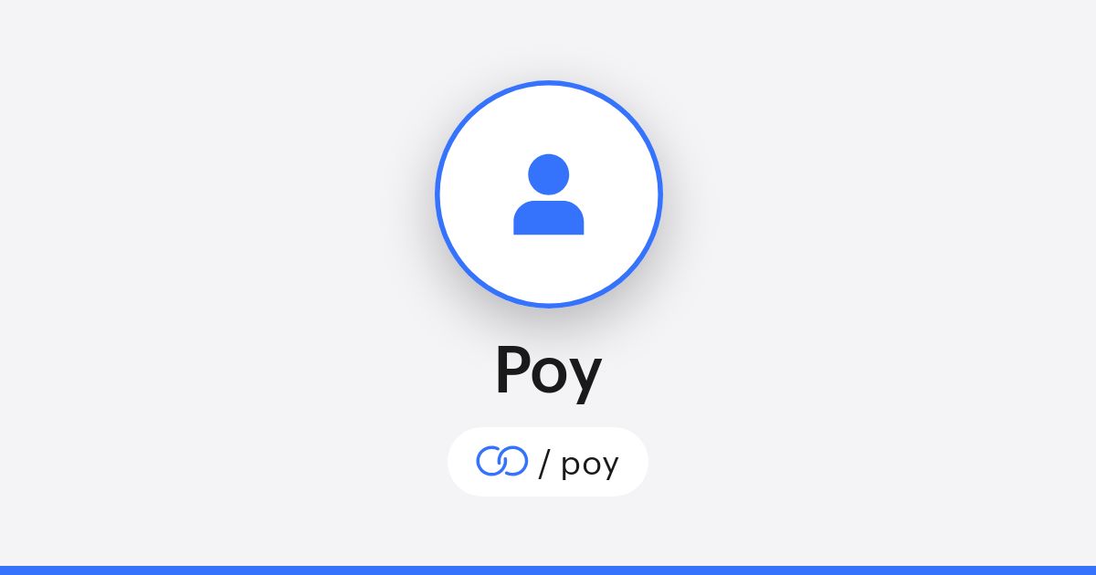 Poy (/poy) · solo.to