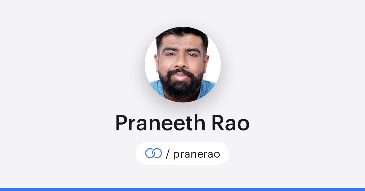 Praneeth Rao (/pranerao) · solo.to