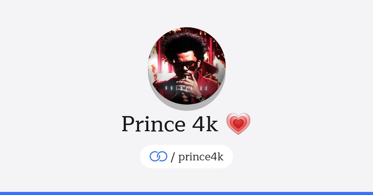 Prince 4k 💗 (/prince4k) · solo.to