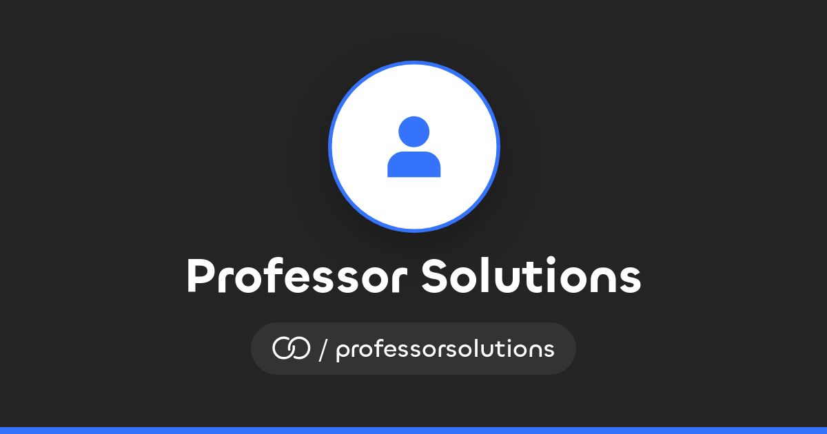 Professor Solutions (/professorsolutions) · solo.to