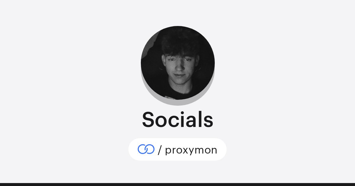 Socials (/proxymon) · solo.to