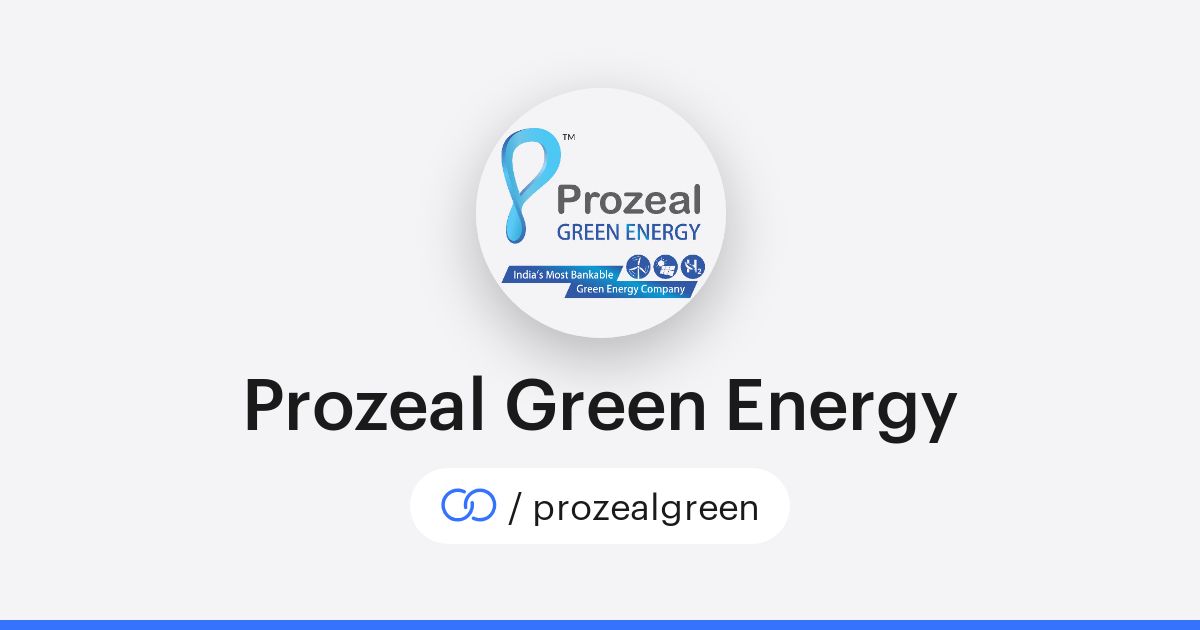 Prozeal Green Energy (/prozealgreen) · solo.to