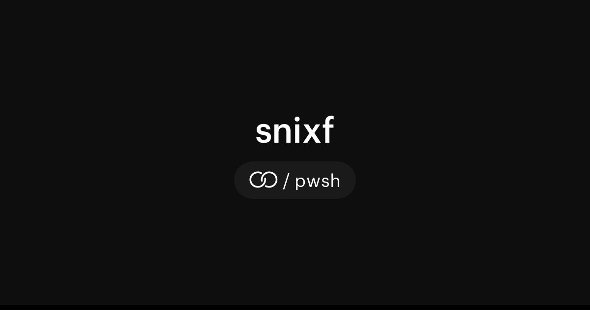 snixf (/pwsh) · solo.to