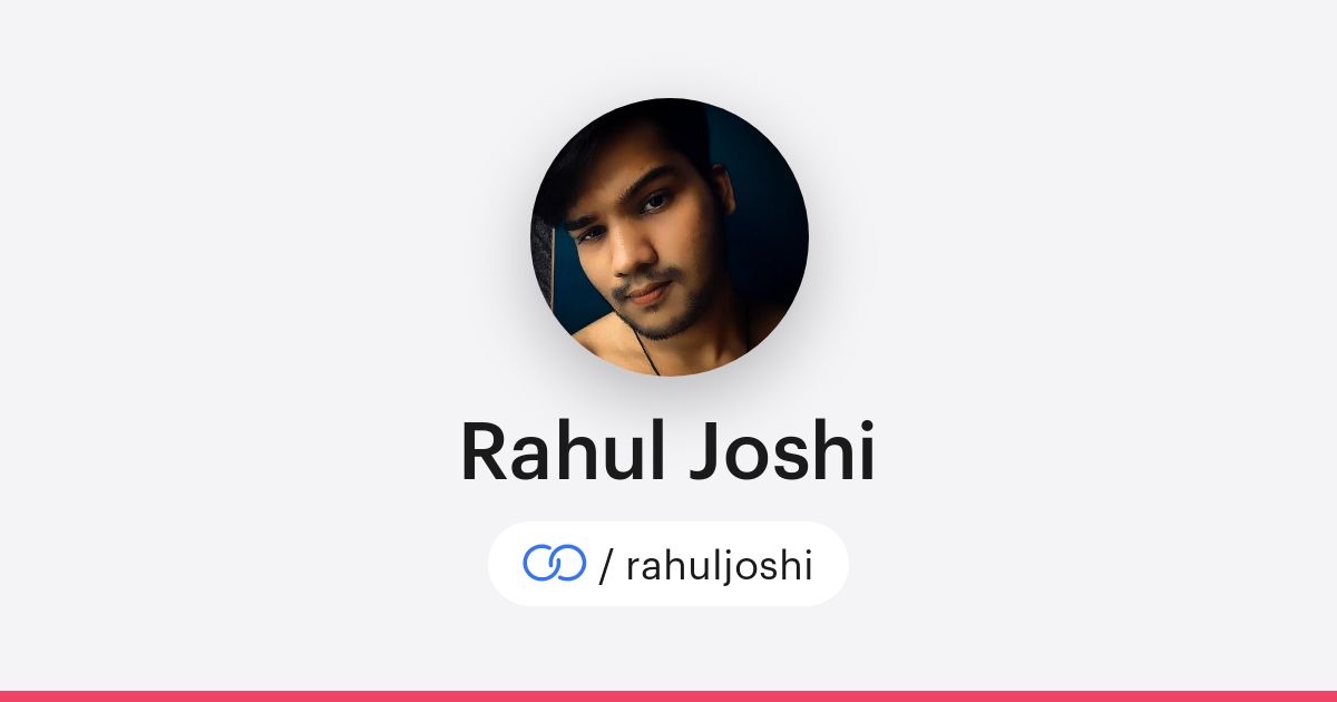 Rahul Joshi (/rahuljoshi) · solo.to