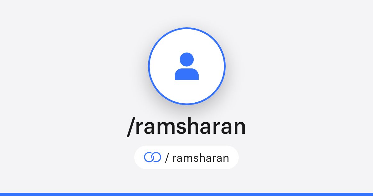 /ramsharan · solo.to