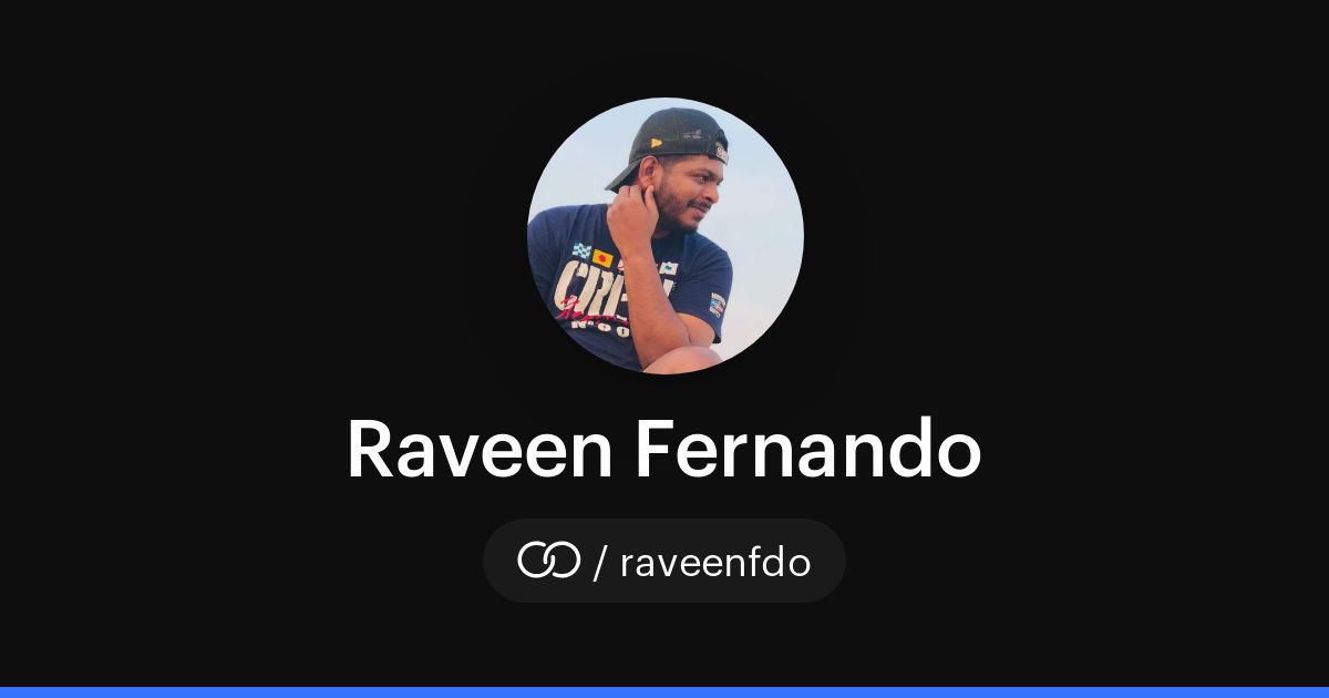 Raveen Fernando (/raveenfdo) · solo.to
