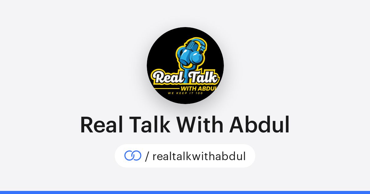Real Talk With Abdul (/realtalkwithabdul) · solo.to