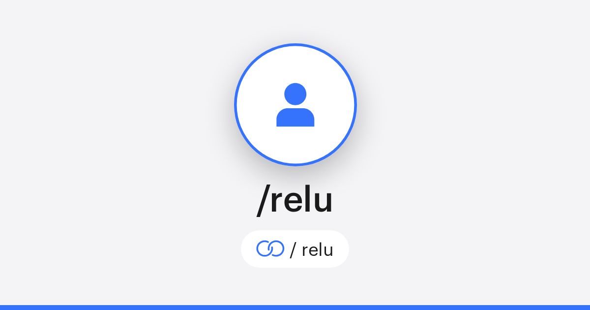 /relu · solo.to