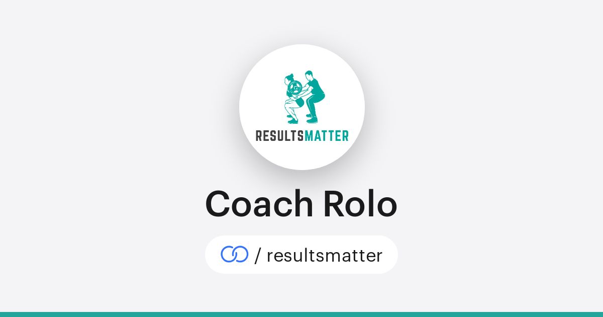 Coach Rolo (/resultsmatter) · solo.to