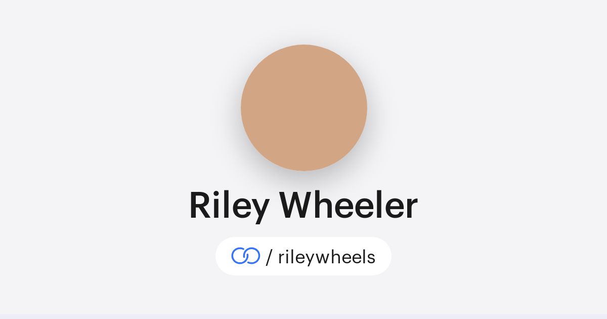 Riley Wheeler (/rileywheels) · solo.to