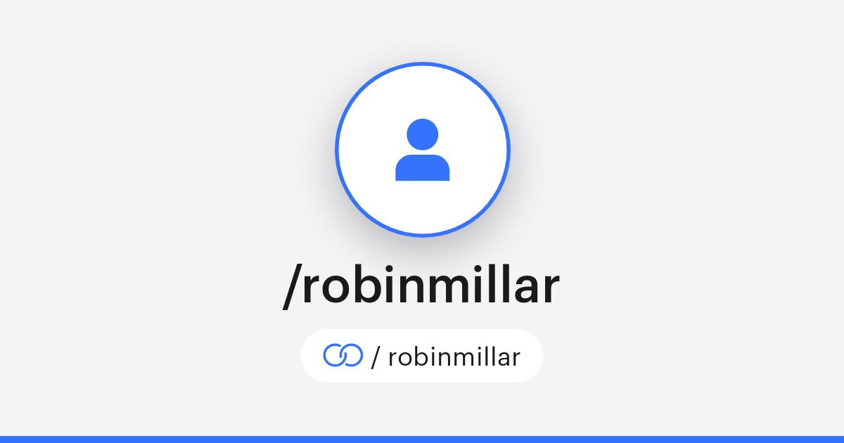 /robinmillar · solo.to