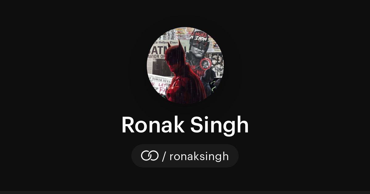 Ronak Singh (/ronaksingh) · solo.to