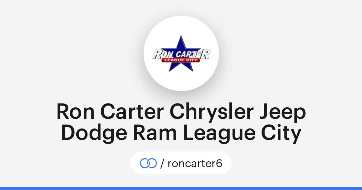 Ron Carter Chrysler Jeep Dodge Ram League City (/roncarter6) · solo.to