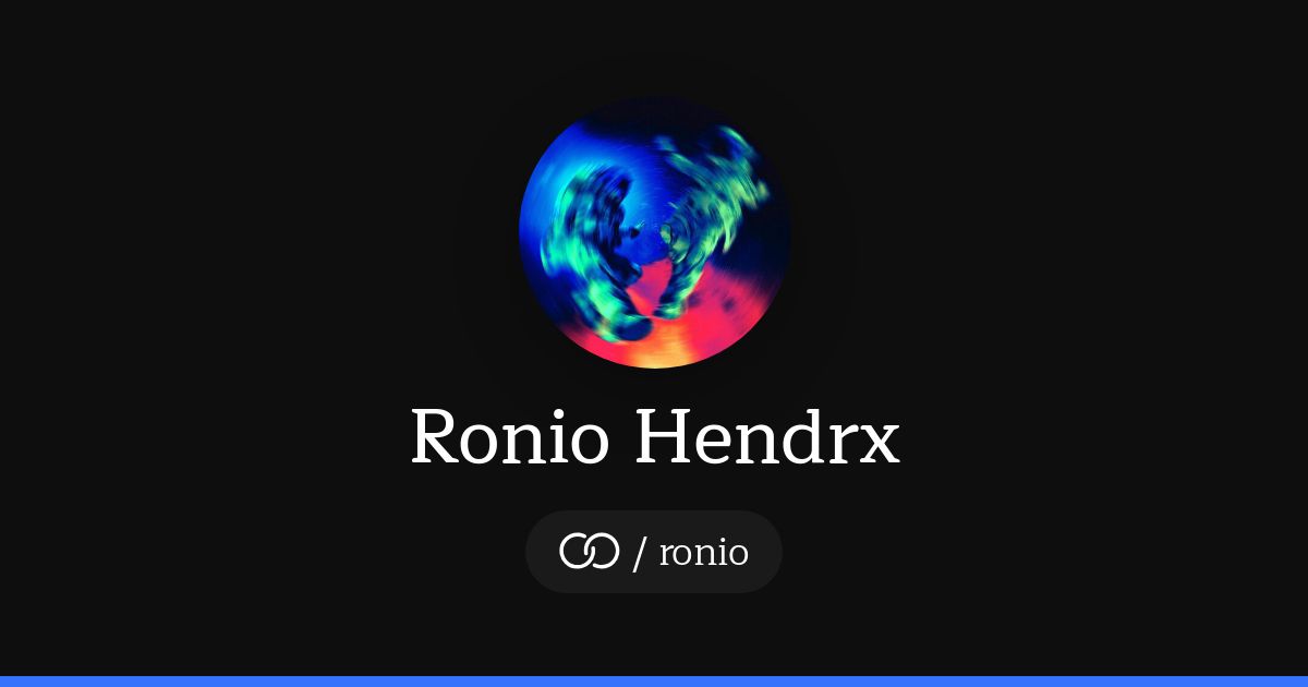 Ronio Hendrx (/ronio) · solo.to