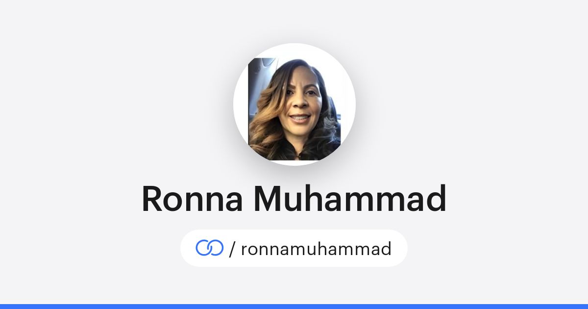 Ronna Muhammad (/ronnamuhammad) · solo.to