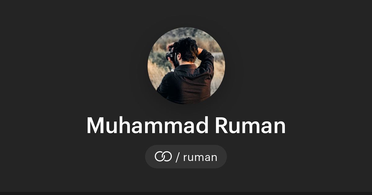 Muhammad Ruman (/ruman) · solo.to