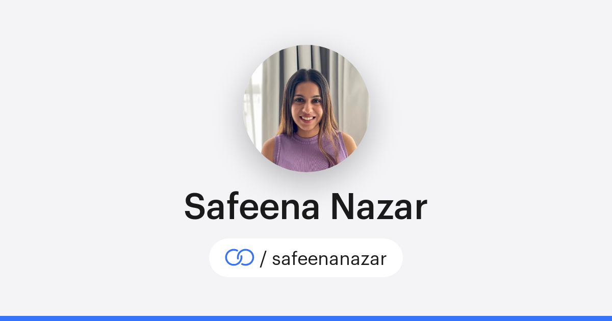 Safeena Nazar (/safeenanazar) · solo.to
