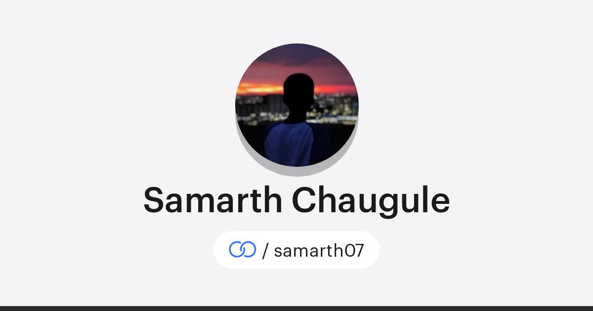 Samarth Chaugule (/samarth07) · solo.to