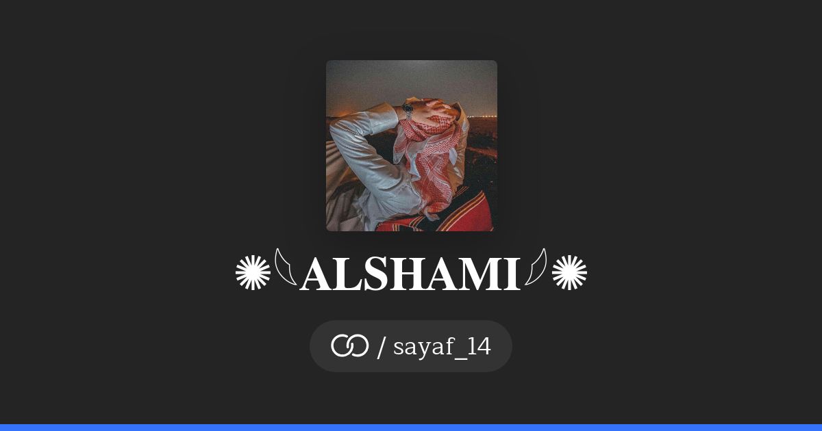 𓆩𝐀𝐋𝐒𝐇𝐀𝐌𝐈𓆪 (/sayaf_14) · solo.to