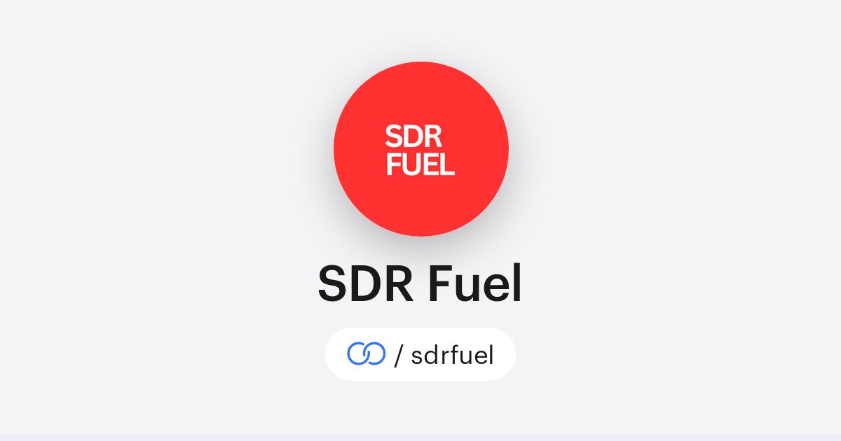 SDR Fuel (/sdrfuel) · solo.to