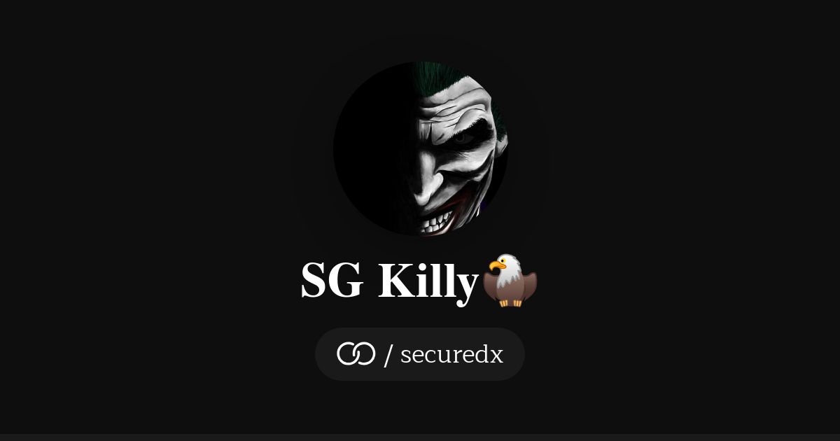 𝐒𝐆 𝐊𝐢𝐥𝐥𝐲🦅 (/securedx) · solo.to