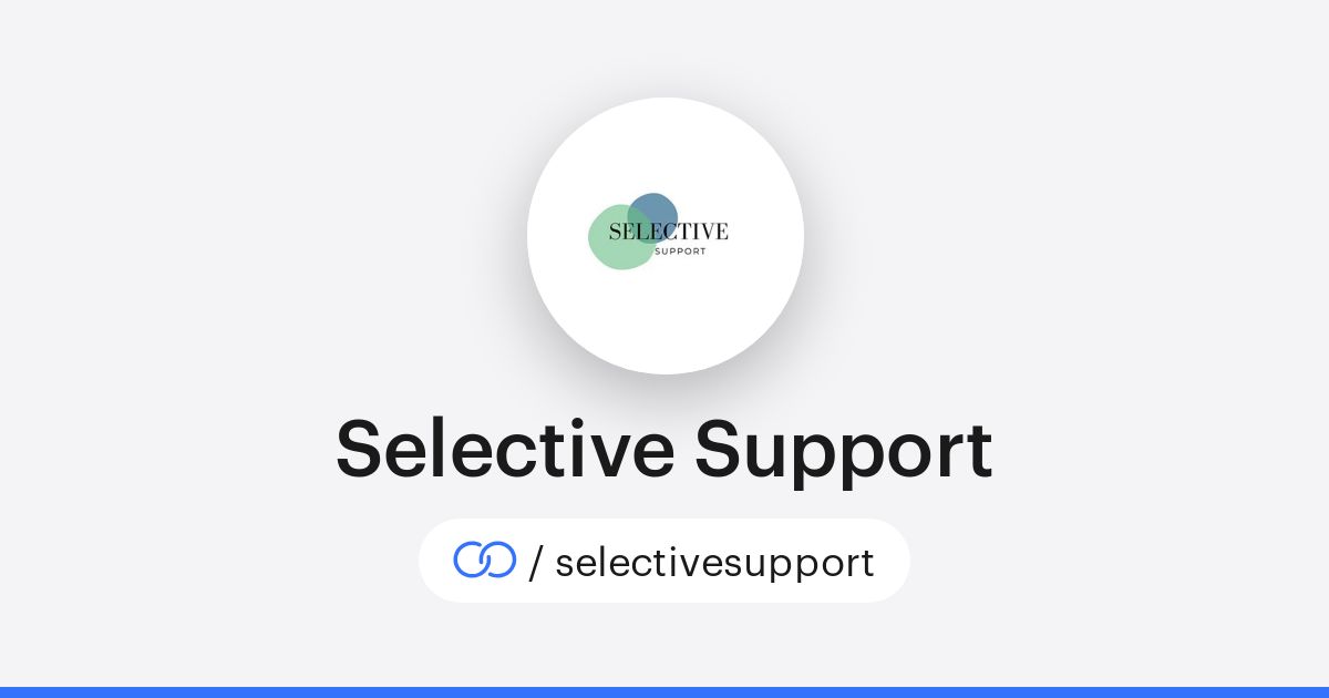 Selective Support (/selectivesupport) · solo.to