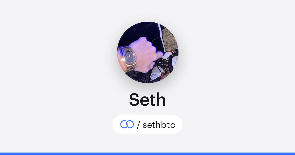 Seth (/sethbtc) · solo.to