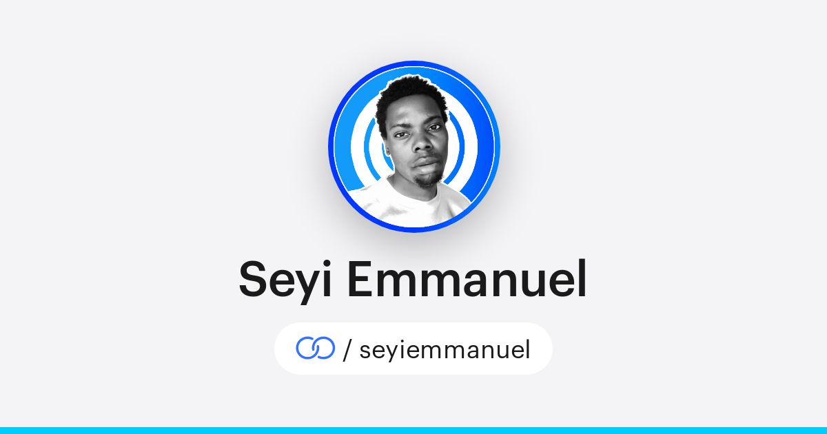 Seyi Emmanuel (/seyiemmanuel) · solo.to