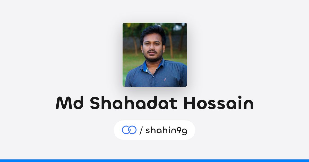 Md Shahadat Hossain (/shahin9g) · solo.to