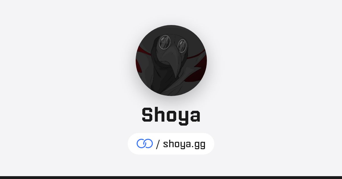Shoya (/shoya.gg) · solo.to