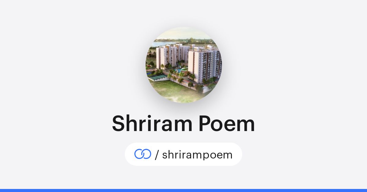 Shriram Poem (/shrirampoem) · solo.to